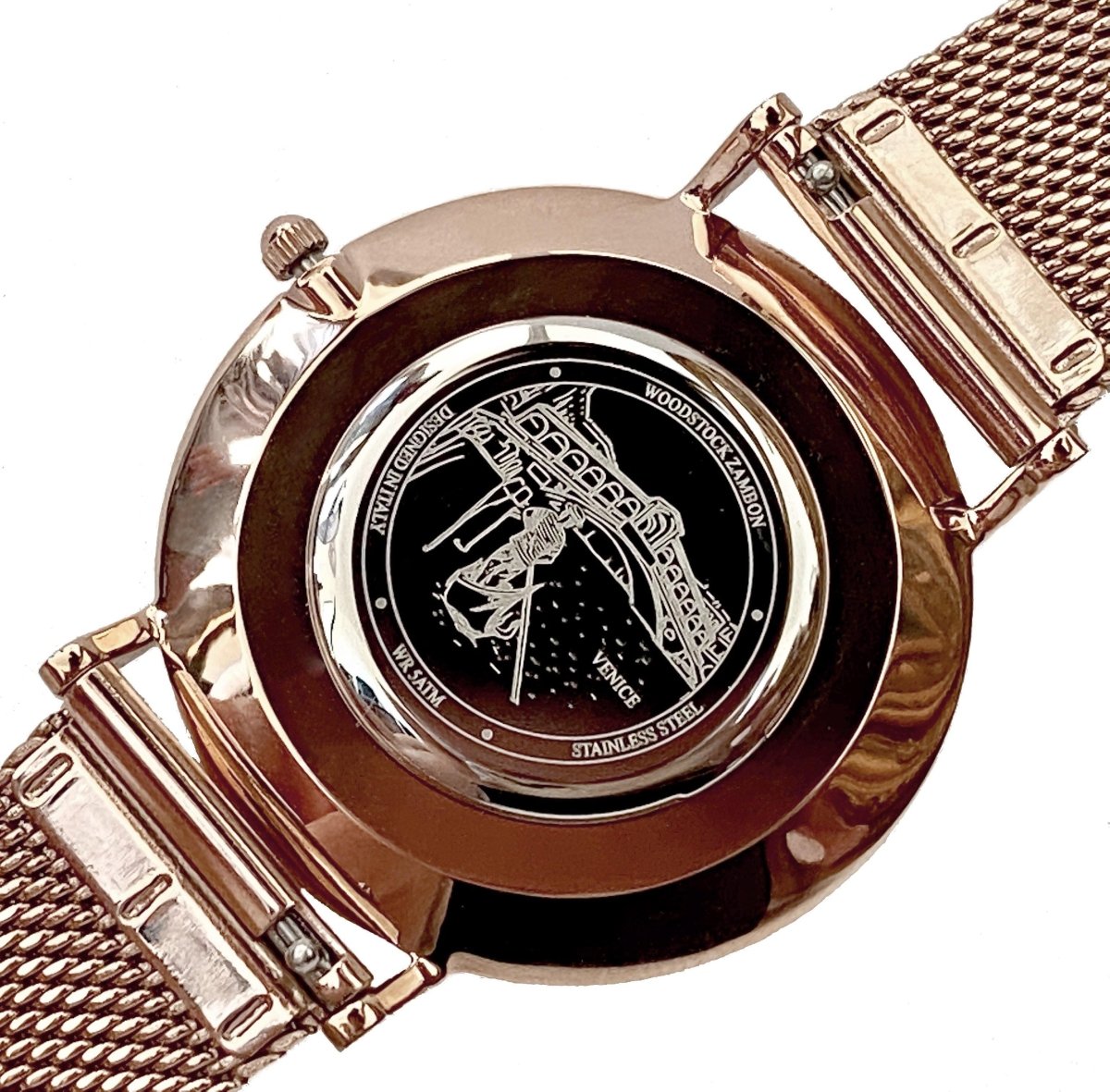 Rose Gold Voyager Waterproof Watch – WOODSTOCK ZAMBON